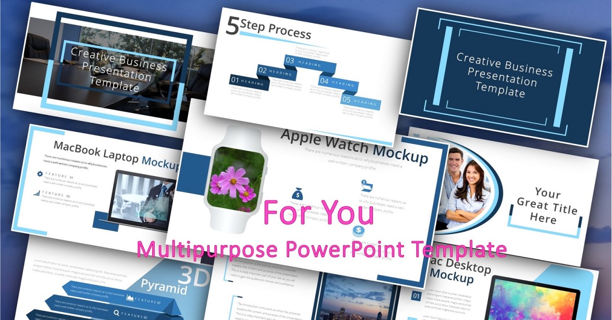 Per te modello PowerPoint multiuso #322543 - TemplateMonster