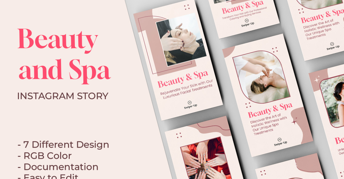 Pacote de histórias do Instagram Beauty and Spa