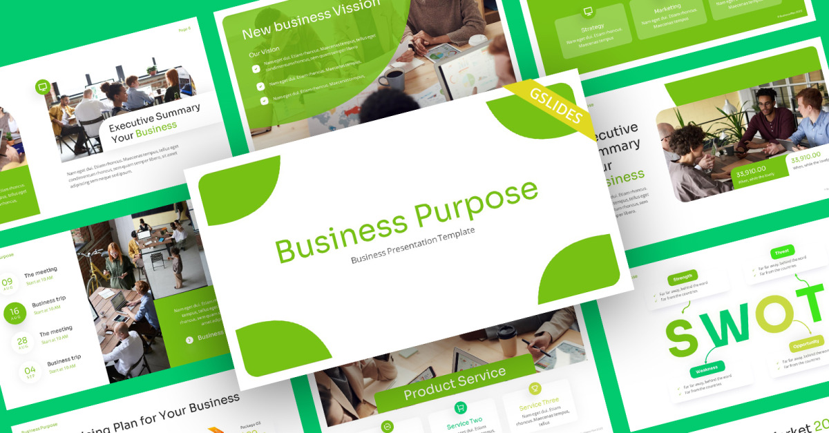 Business Purpose Google Slides Template - TemplateMonster