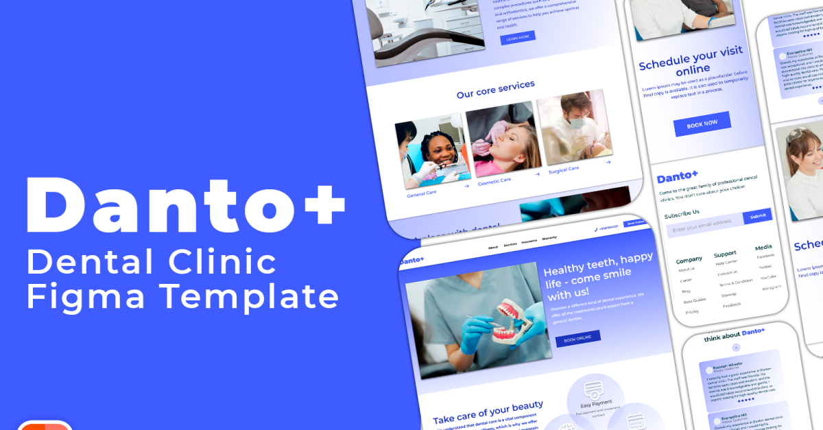 Danto+ | Modelo de Figma para Clínica Odontológica