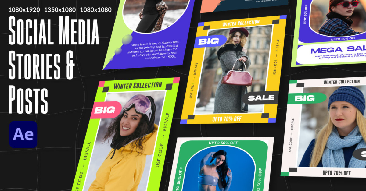 Social Media Posts & Stories Pack - TemplateMonster