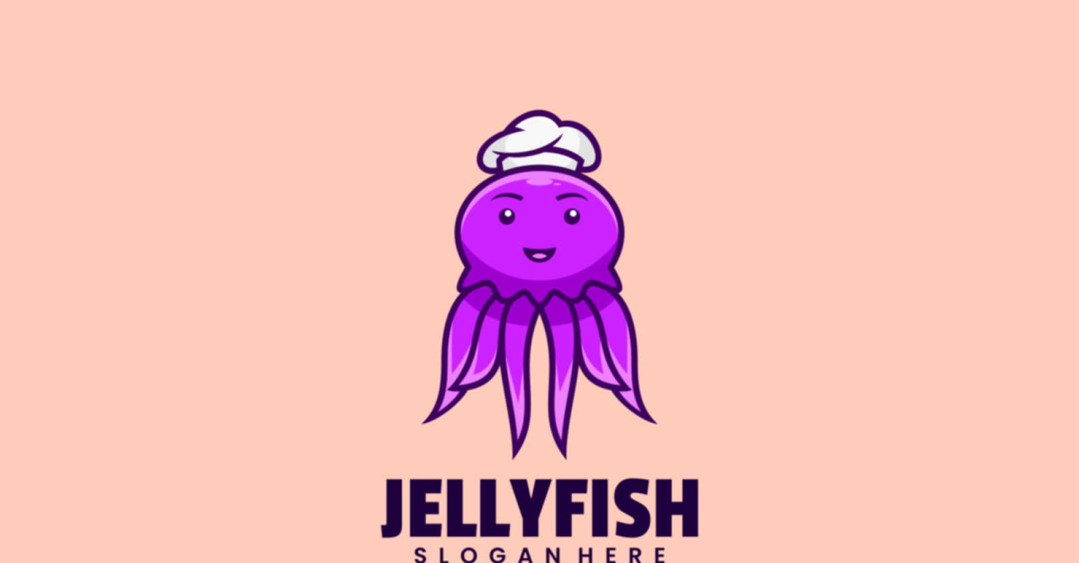 Jellyfish Mascot Cartoon Logo #324097 - TemplateMonster