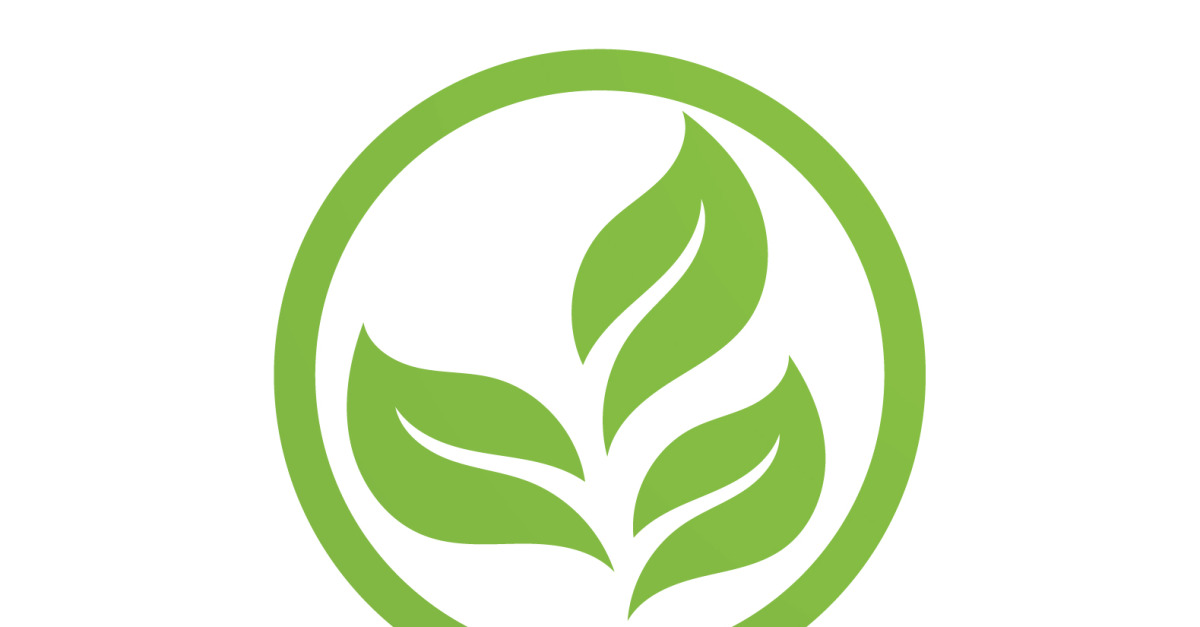 Nome da empresa da árvore do elemento da natureza da folha verde v36