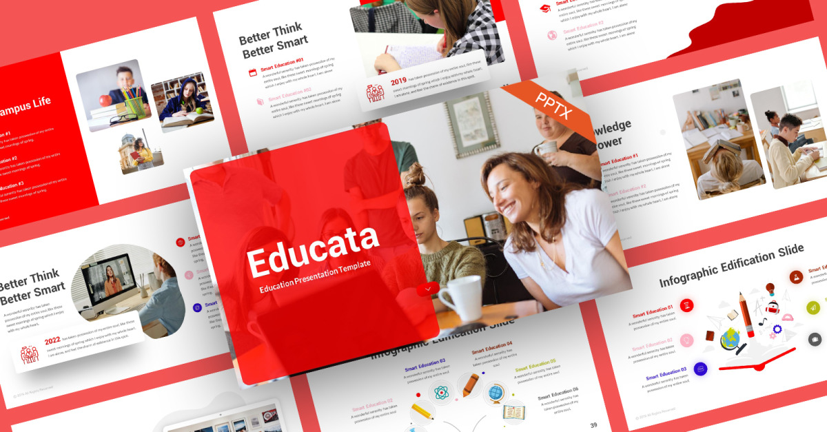 Educata PowerPoint-Vorlage für kreative Bildung