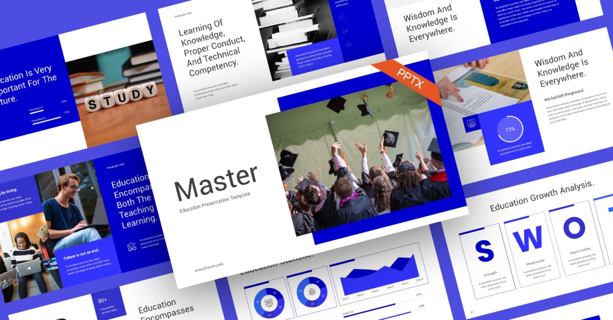Master-Ausbildung PowerPoint-Vorlage - TemplateMonster