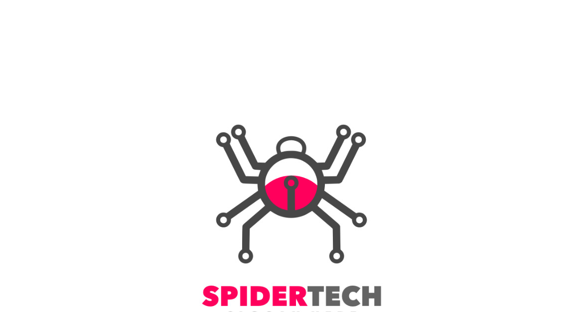 Spider technology simple logo template - TemplateMonster