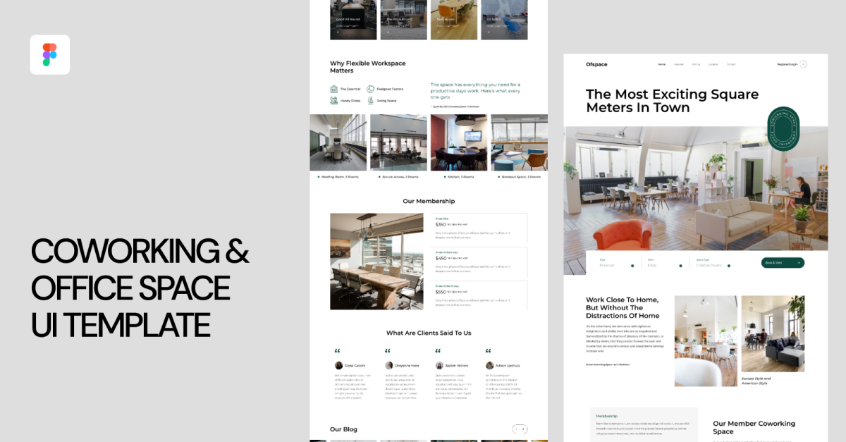 Coworking & Office Space UI Template - TemplateMonster