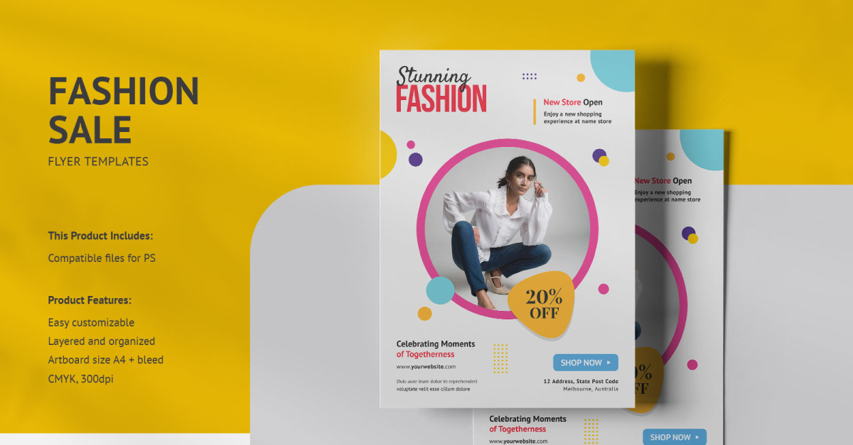 Modèles PSD de dépliants de mode Vol 05 - TemplateMonster