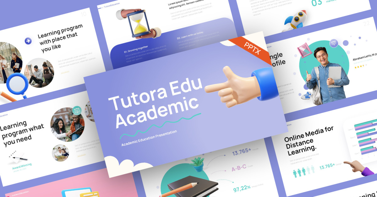 Modelo de PowerPoint de Educação Acadêmica Tutora