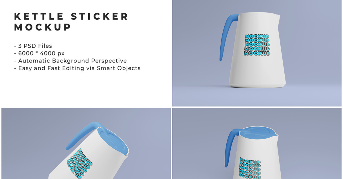 Kettle Sticker Mockup Template #324810 - TemplateMonster
