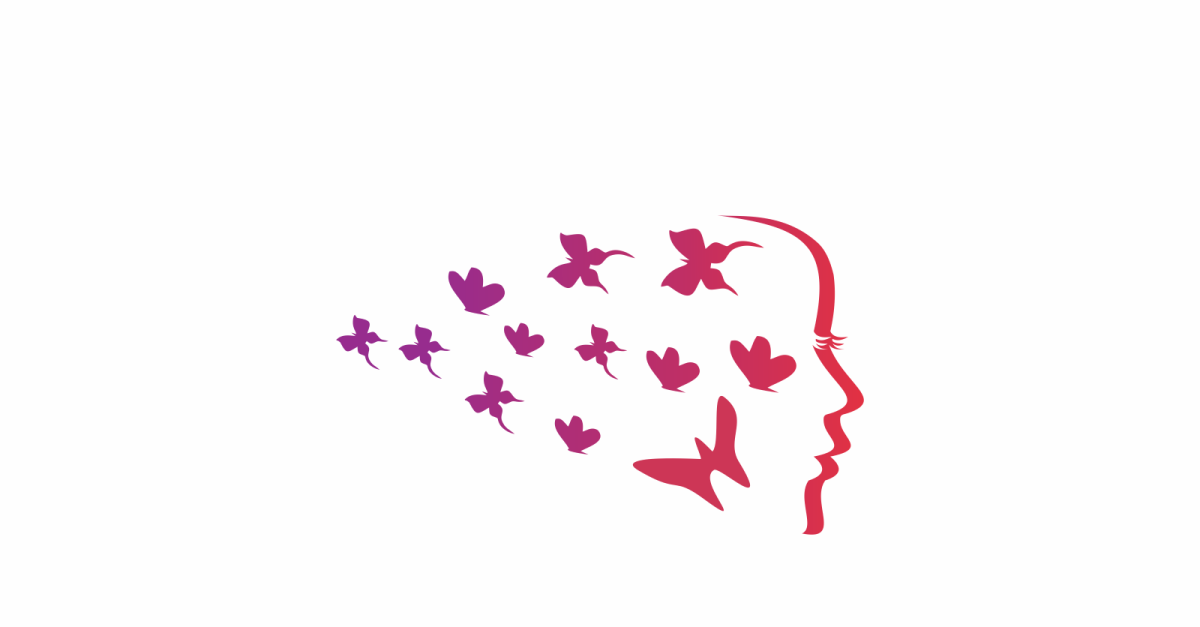 Abstract Butterfly Woman Logo Template - TemplateMonster