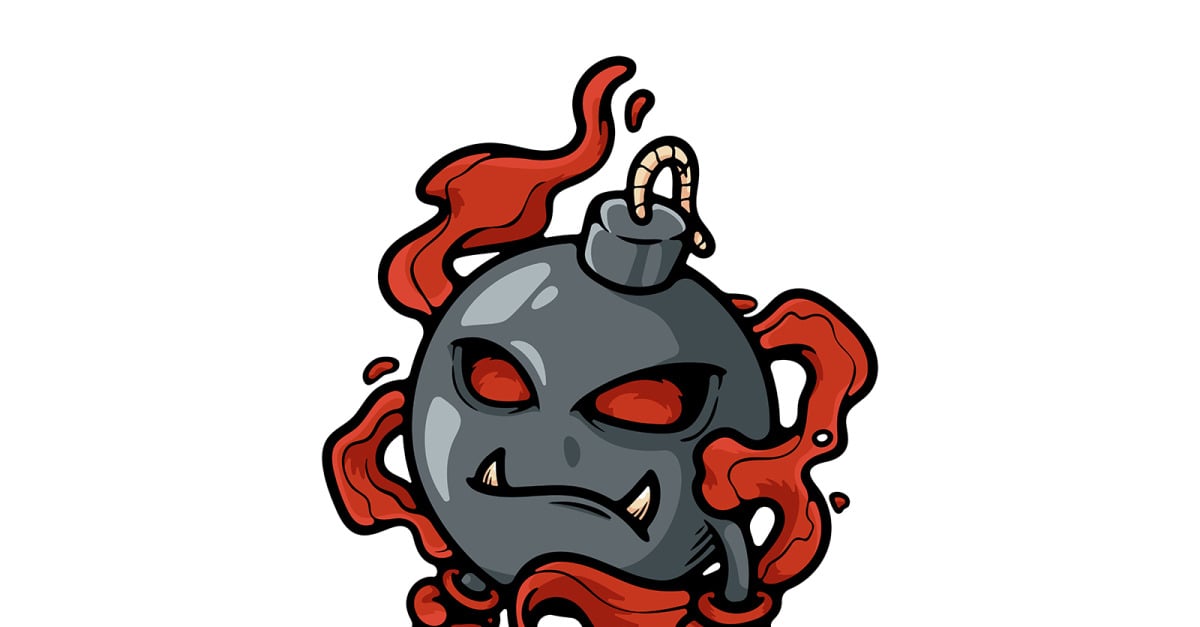 Angry Bomb Illustration - Angry Bomb Illustration