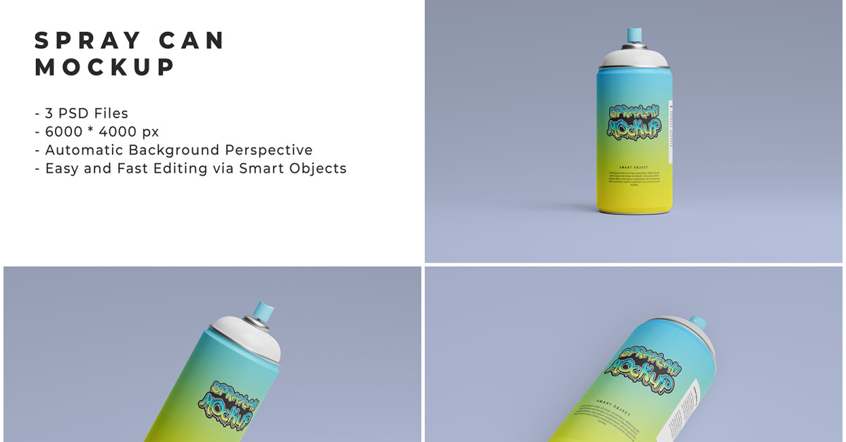 Bundle Spray Can Mockups Template #325059 - TemplateMonster