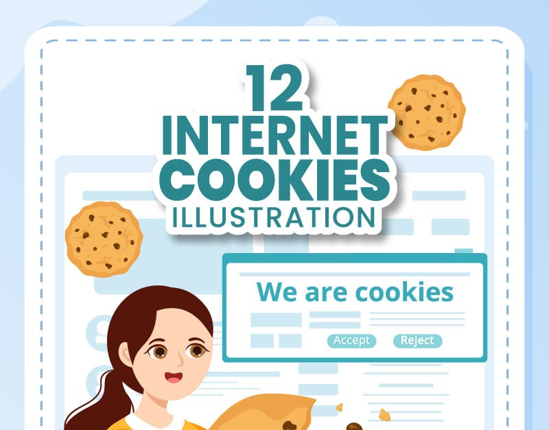 12 Internet Cookies Technology Illustration - TemplateMonster