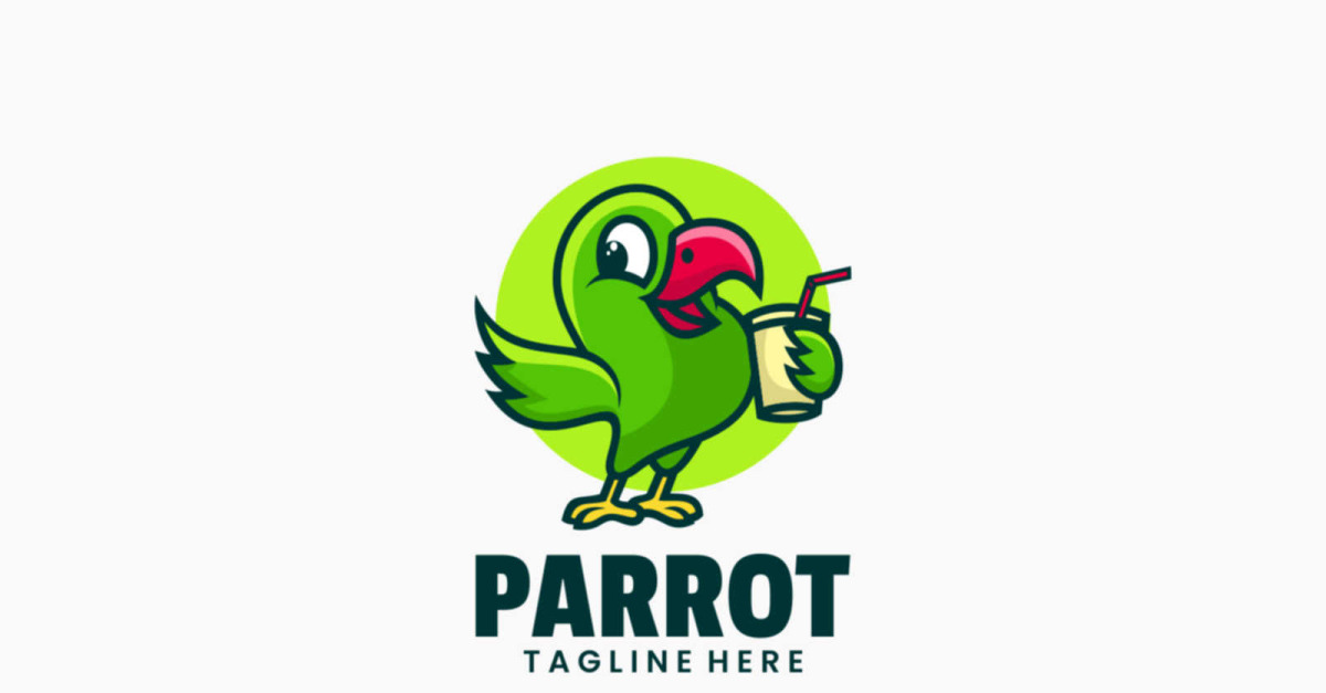 Parrot Mascot Cartoon Logo Style #325035 - TemplateMonster
