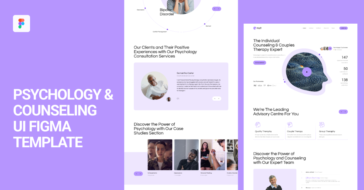 Psychology & Counseling UI Figma Template
