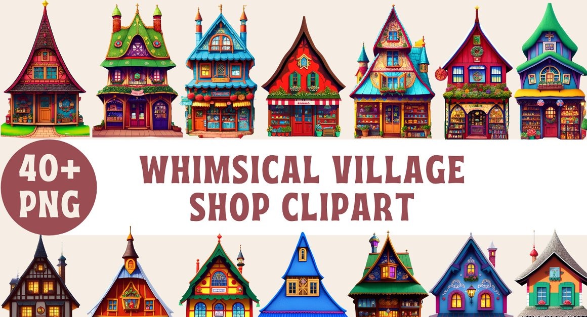 Whimsical Village Shop PNG Clipart #325014 - TemplateMonster