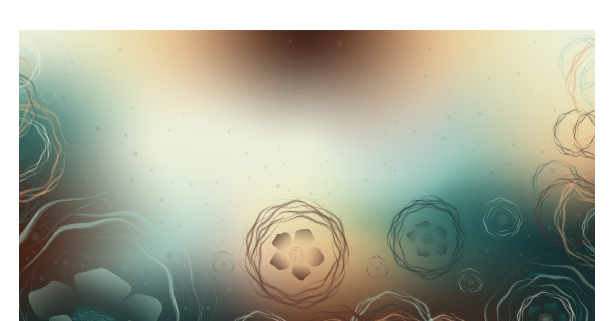 Gradient Floral Background Image 14400x8100px in Green Color Scheme