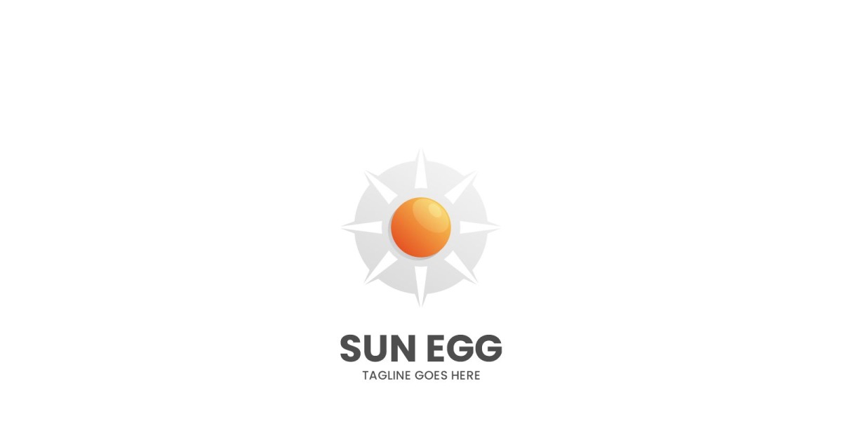 Sun Egg Gradient Logo Style #325242 - TemplateMonster