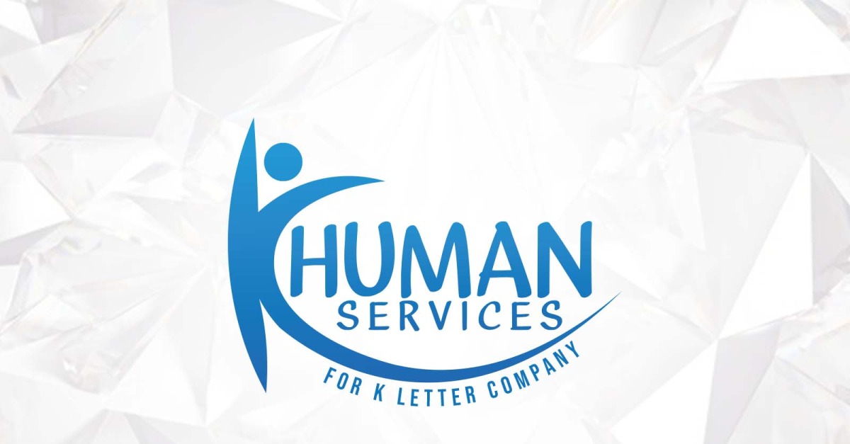 K Letter Logo Design pro lidské služby - Identita značky