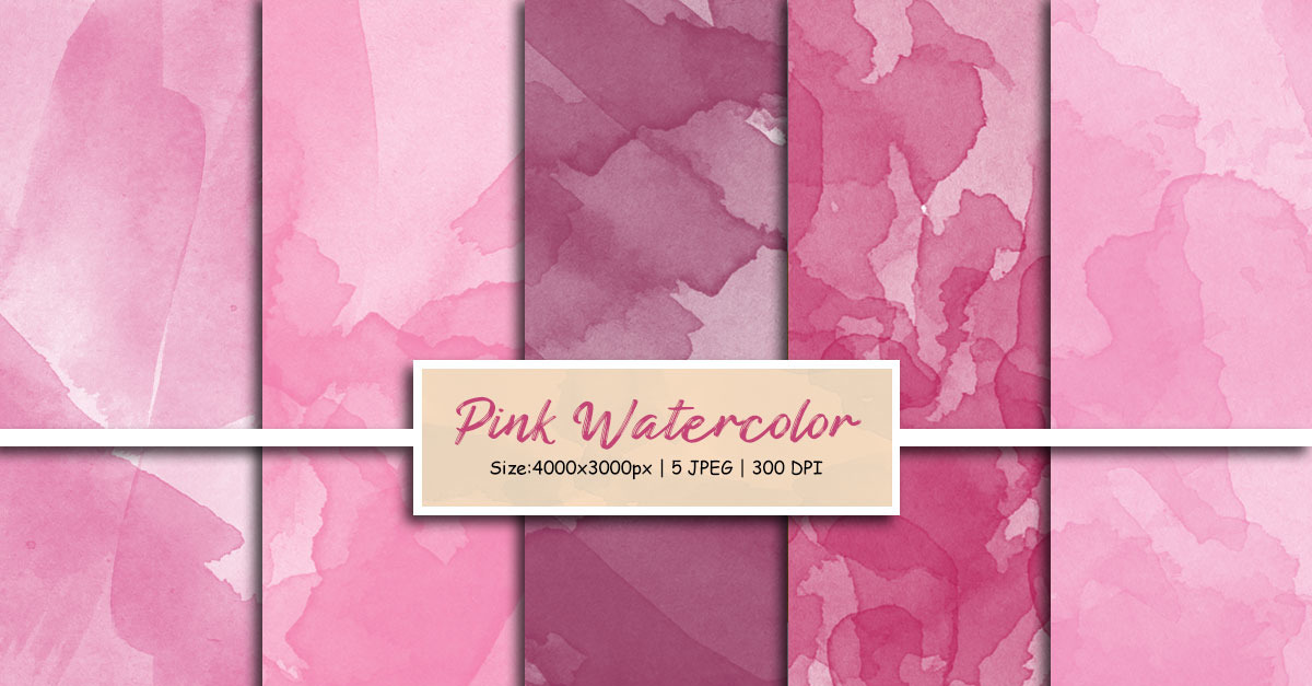 Pink watercolor digital paper and Paint splatter texture background ...