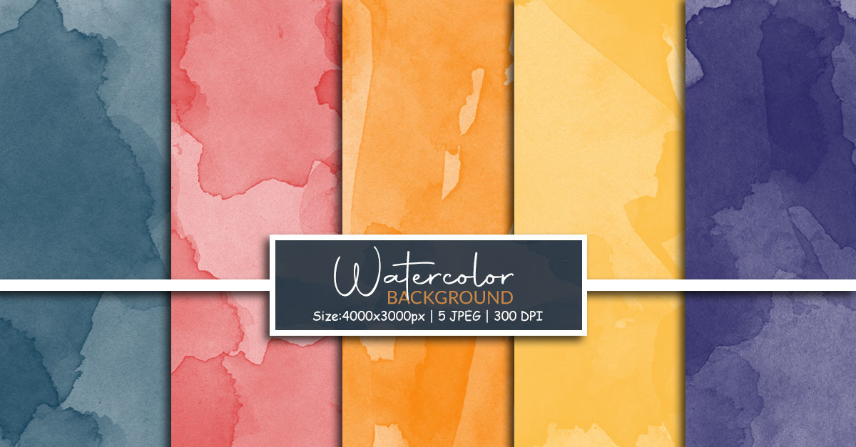 Watercolor digital paper and Colorful paint splatter texture background
