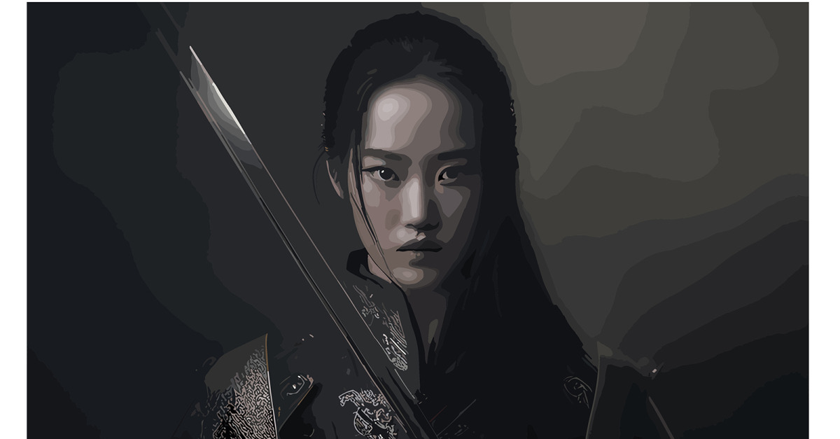 Harper Verna Character Katana Illustration Vector