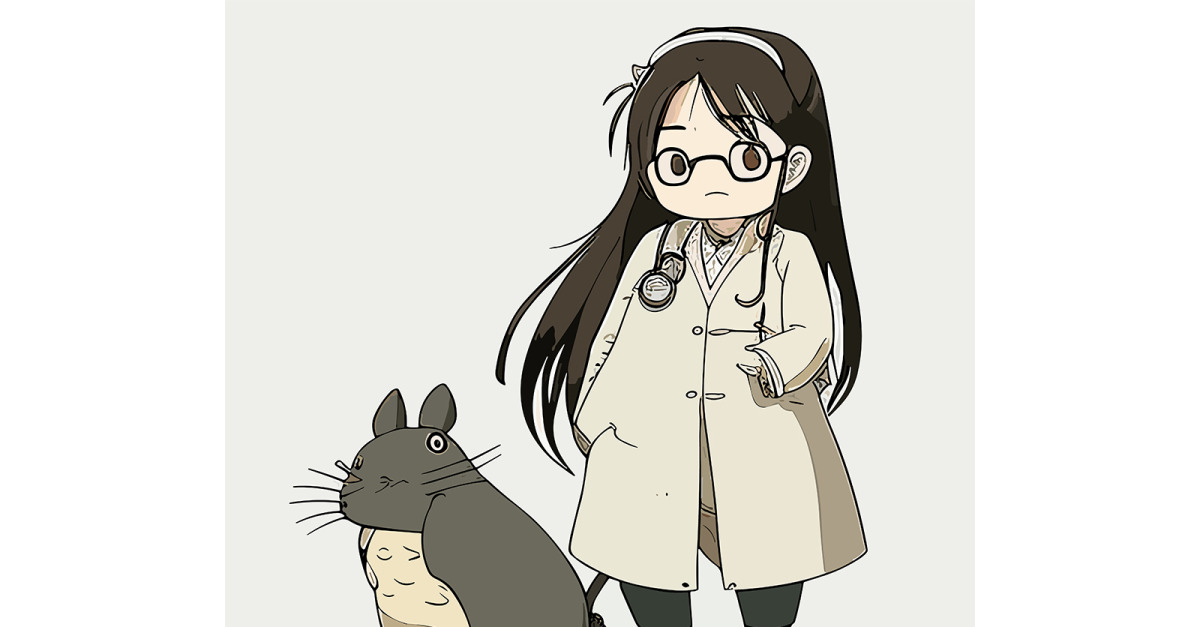 Minnie Gwenevere Doctor Cute Illustration Vector