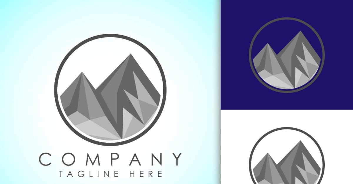 Conception du logo du sommet du sommet de la montagne6