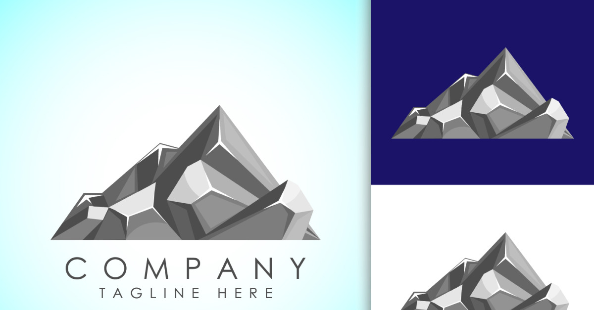Mountain peak summit logo design8 #325776 - TemplateMonster