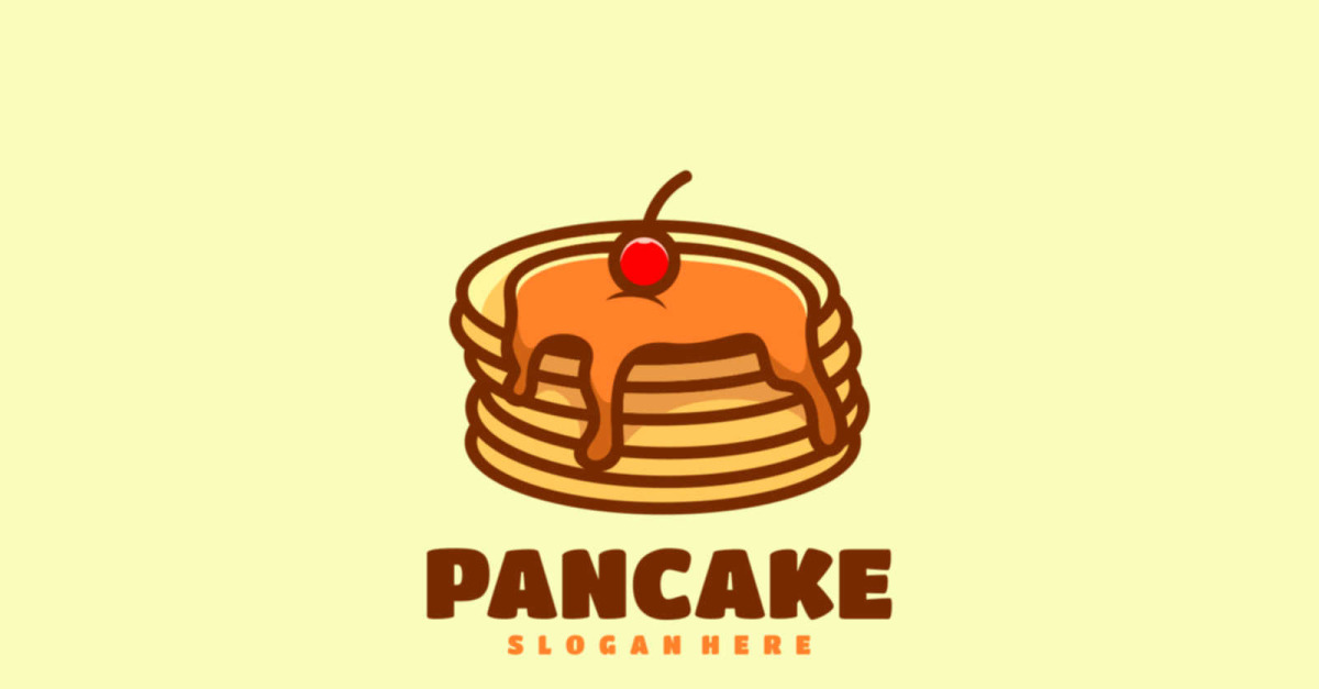 Pancake Simple Mascot Logo #325783 - TemplateMonster