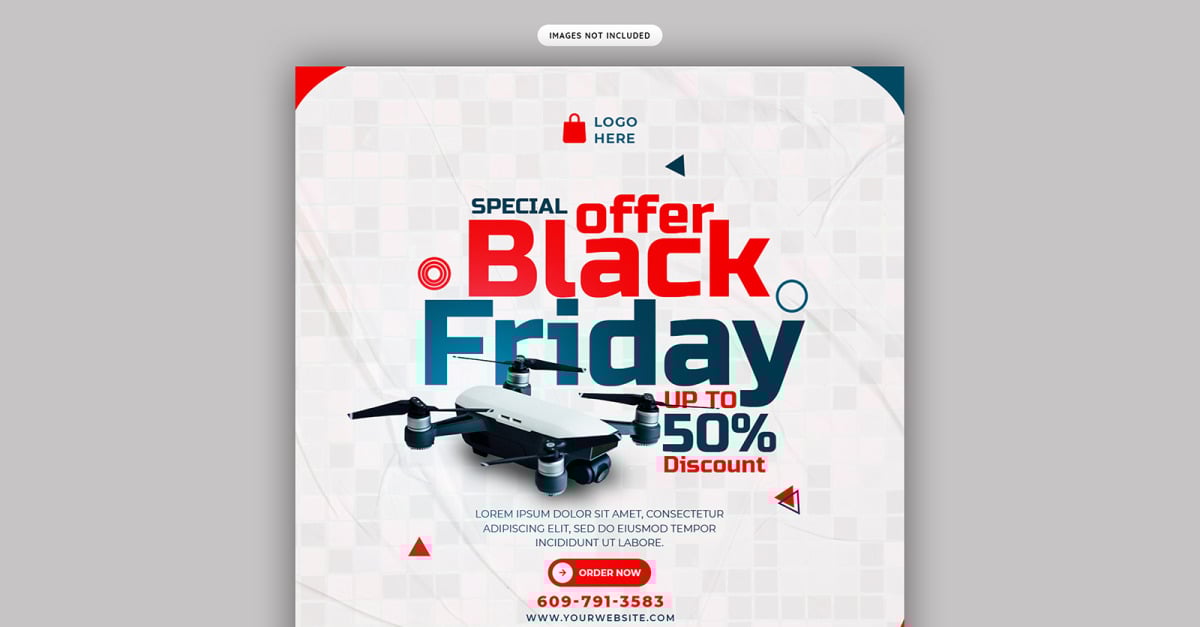 Black Friday Social Media Post Template - TemplateMonster
