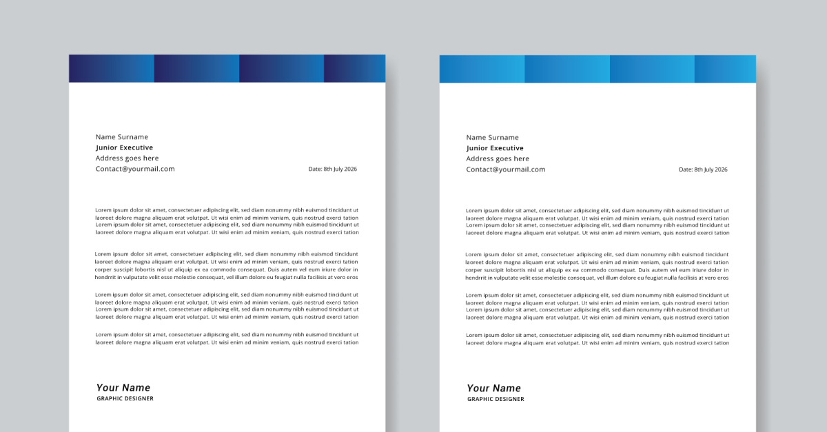 Corporate Letterhead Design with two Color Variation 04