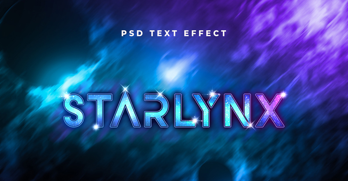 Effet de texte Photoshop Starlynx #325857 - TemplateMonster