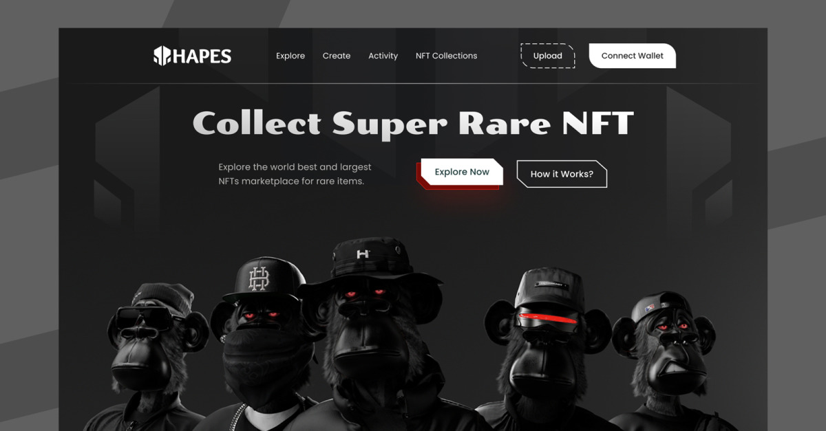 NFT Website Hero Section UI Template 01 - TemplateMonster