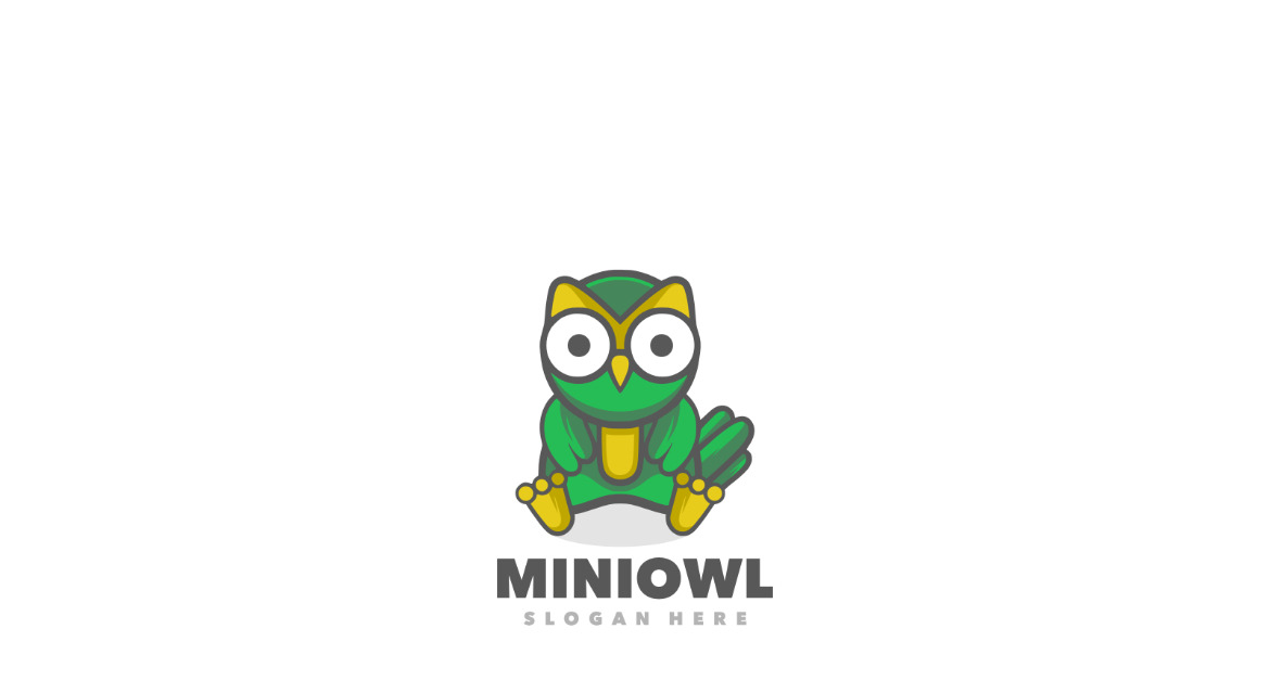 Owl cute simple cartoon logo #325871 - TemplateMonster