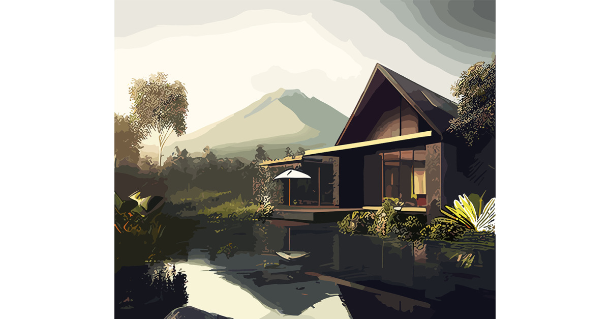 Simran Imagine Modern Small Bali Villa con piscina sobre Long ...