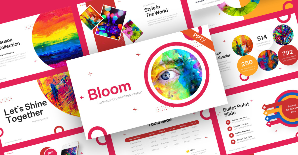 Modèle PowerPoint de création géométrique Bloom