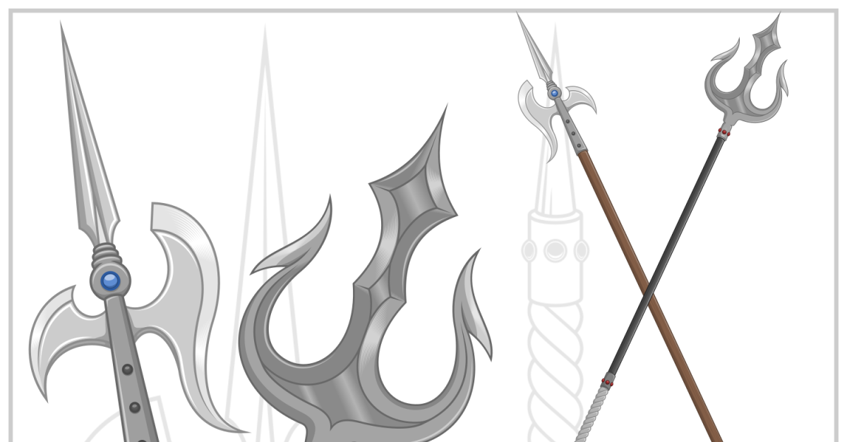Vector Design Of Ancient Polearms #326019 - TemplateMonster