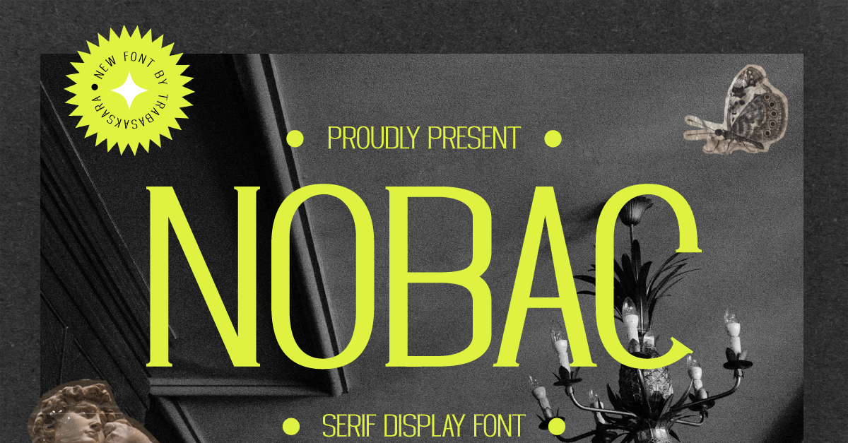 Nobac - Fonte de Exibição com Serifa Clássica
