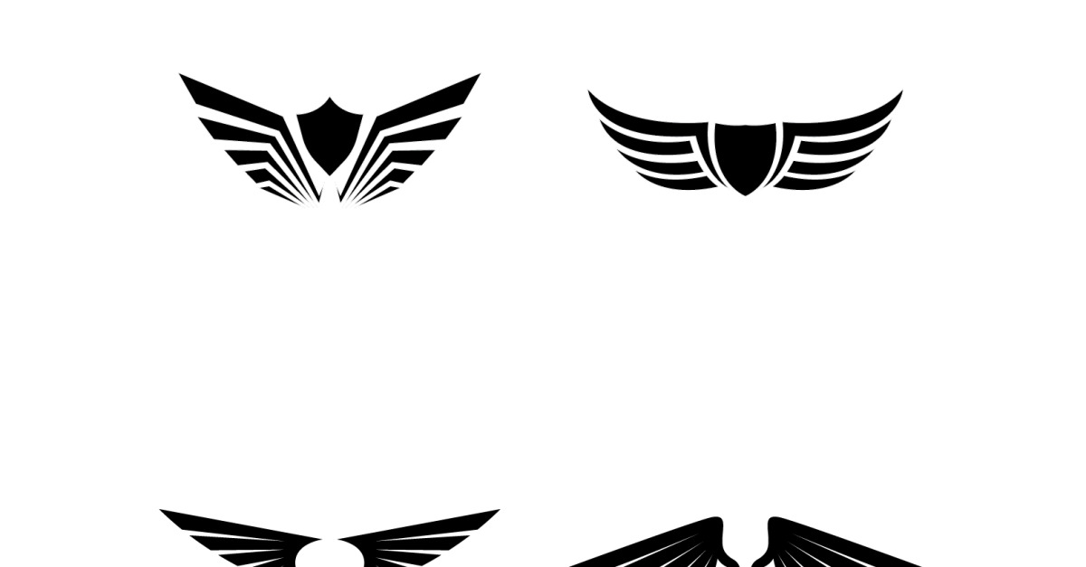 Kara kanat kuşu şahin logo vektörü v22 - TemplateMonster