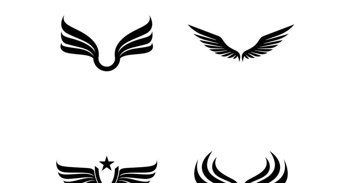 Kara kanat kuşu şahin logo vektörü v23 - TemplateMonster