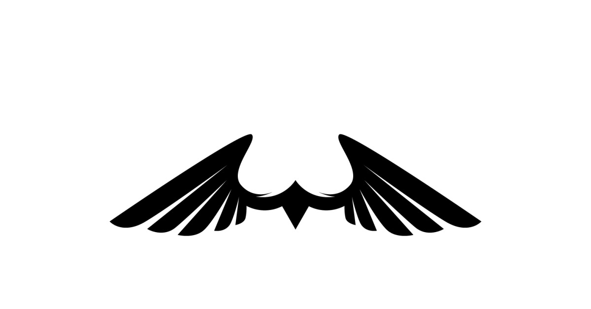 Kara kanat kuşu şahin logo vektörü v5 - TemplateMonster