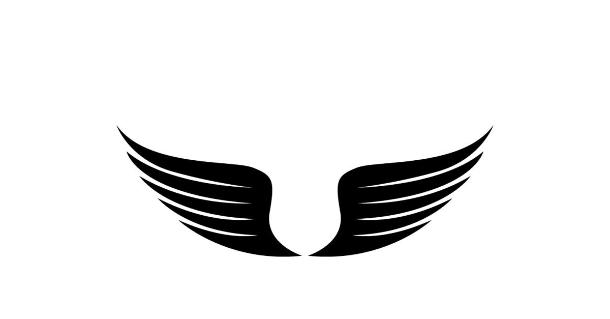 Kara kanat kuşu şahin logo vektörü v6 - TemplateMonster