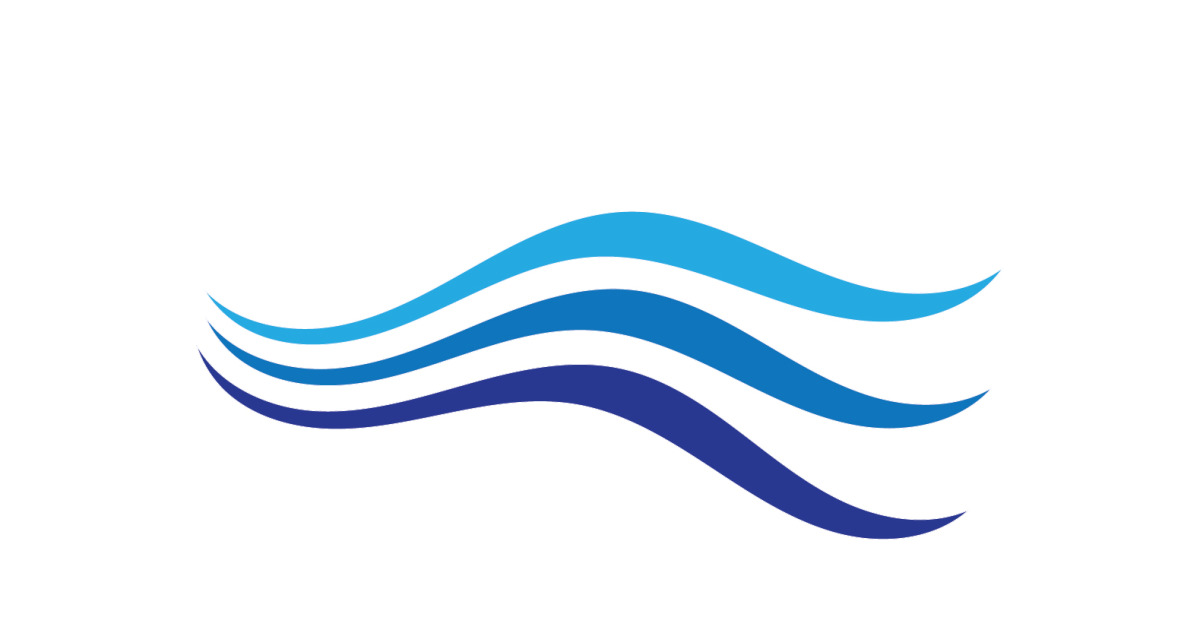 Logo firmy projektującej logo fali wody na plaży v14