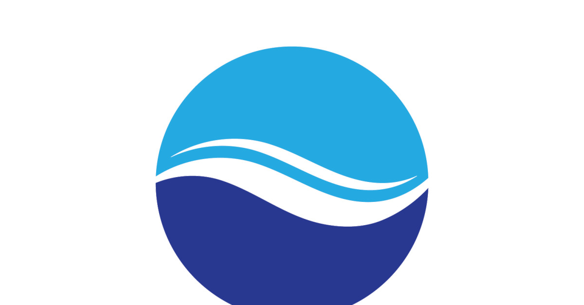 Logo firmy projektującej logo fali wody na plaży v32