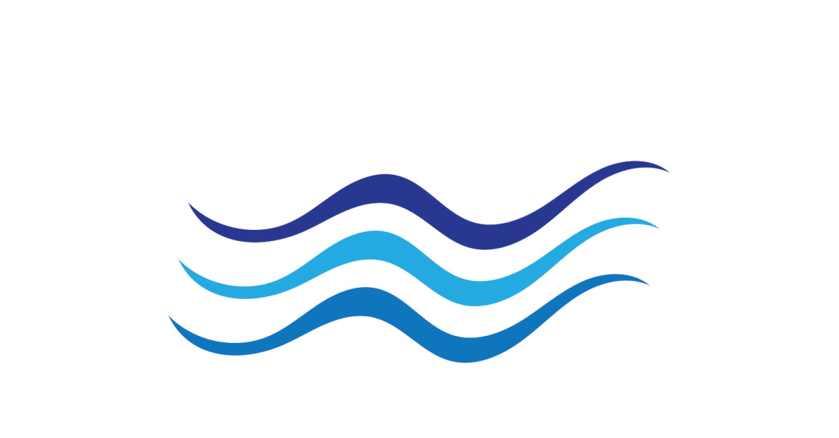 Logo firmy projektującej logo fali wody na plaży v7