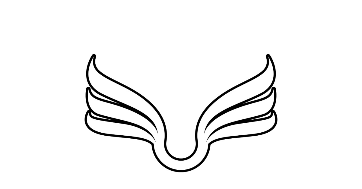 Siyah kanat kuş şahin logo vektör v9 - TemplateMonster