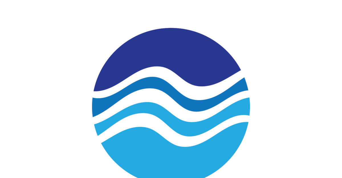 Strandwasserwellen-Logo-Design Firmenlogo v28