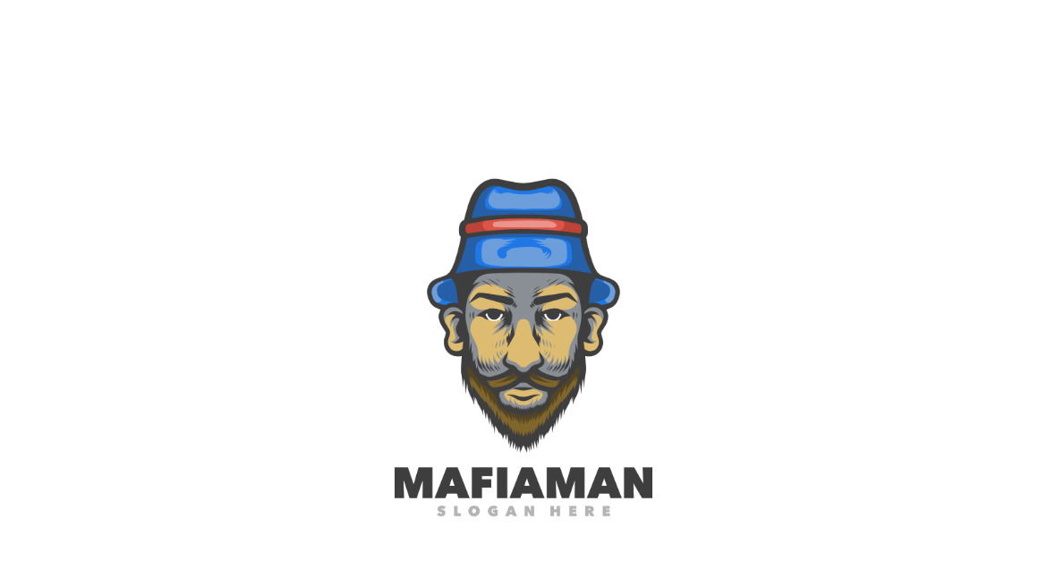 Mafya mavisi maskot logo şablonu #326594 - TemplateMonster